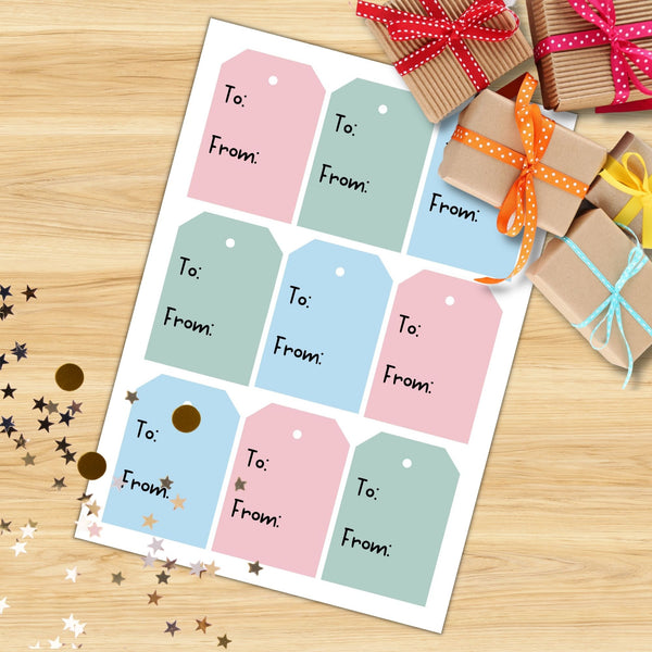 Birthday Gift Tags Dog Printable Gift Tags Birthday Balloon Dog Gift T ...